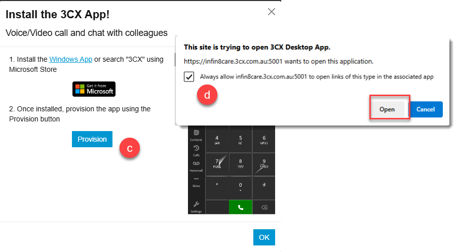 Setting up your 3CX Windows App – Infin8care