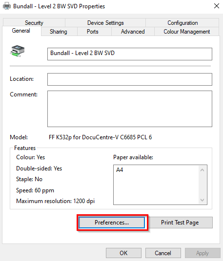 How to enable Secure printing – Infin8care